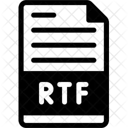 Rich Text Format File Icon - Download in Glyph Style