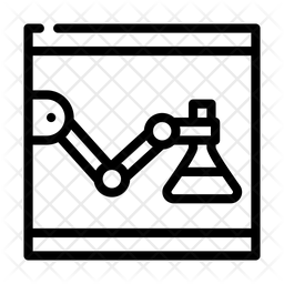 Robot Laboratory Icon - Download in Line Style