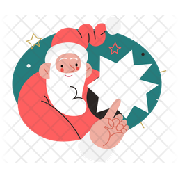 Confused Santa Icon - Download in Flat Style