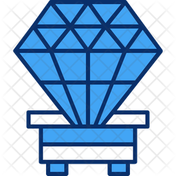 Sapphire Icon - Download in Colored Outline Style