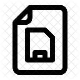Save File Icon - Download in Glyph Style