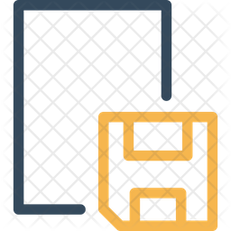 Save File Icon - Download in Line Style