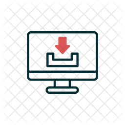Save To Desktop Icon - Download in Line Style