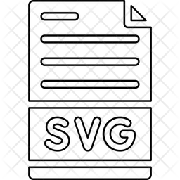 Scalable Vector Graphics File Icon - Download in Line Style