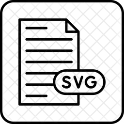 Scalable Vector Graphics File Icon - Download in Line Style