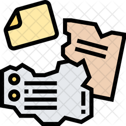 Scrap Icon - Download in Colored Outline Style