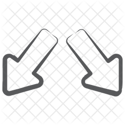 Scroll Down Arrows Icon - Download in Doodle Style