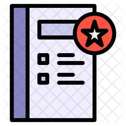 Selected List Icon - Download in Colored Outline Style