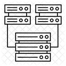 Server architecture Icon - Download in Line Style