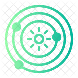 Solar System Icon - Download in Gradient Style