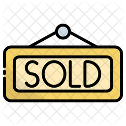 Sold Icon - Download in Colored Outline Style
