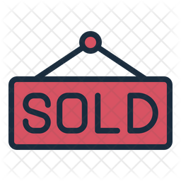 Sold Icon - Download in Colored Outline Style