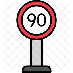 Speed Limit Icon - Download in Colored Outline Style