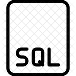 Sql File Icon - Download in Line Style