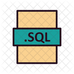 Sql File Icon - Download in Colored Outline Style