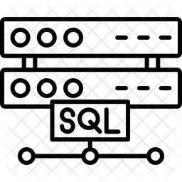 Sql Server Icon - Download in Line Style