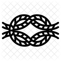Square Knot Icon - Download in Line Style