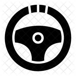Steering Wheel Icon - Download in Glyph Style