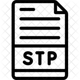 Step D Cad File Icon - Download in Line Style
