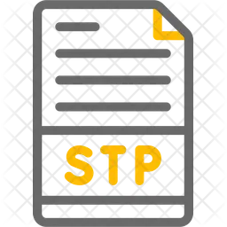 Step D Cad File Icon - Download in Dual Tone Style