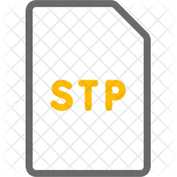 Step D Cad File Icon - Download in Dual Tone Style