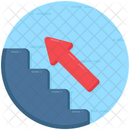 Steps Icon - Download in Rounded Style