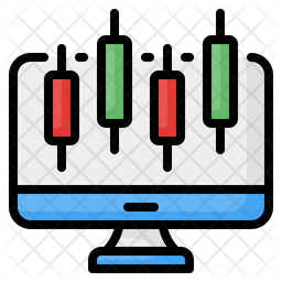 Stock Market Icon - Download in Colored Outline Style