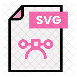 Svg File Icon - Download in Colored Outline Style
