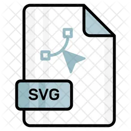 SVG File Icon - Download in Colored Outline Style
