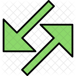 Swap Arrows Icon - Download in Colored Outline Style