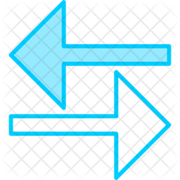 Swap Arrows Icon - Download in Colored Outline Style