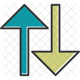 Swap Arrows Icon - Download in Colored Outline Style