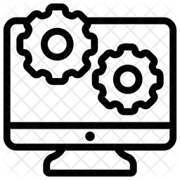 System configuration Icon - Download in Line Style