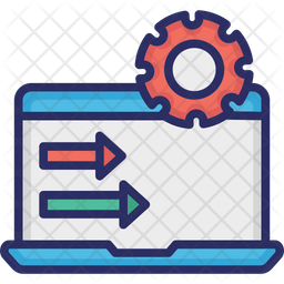 System Integration Icon - Download in Colored Outline Style