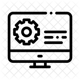 System Setting Icon - Download in Line Style