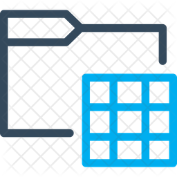 Table Folder Icon - Download in Dualtone Style