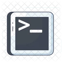 Terminal Icon - Download in Colored Outline Style