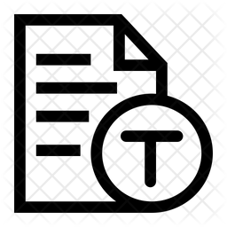 Text File Icon - Download in Line Style