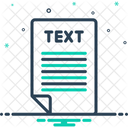Text File Icon - Download in Line Style