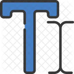 Text Format Icon - Download in Colored Outline Style