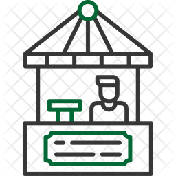 Ticket Counter Icon - Download in Line Style