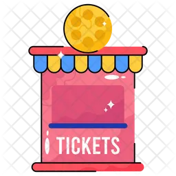 Ticket counter Icon - Download in Sticker Style