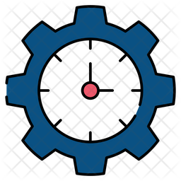 Time Management Icon - Download in Colored Outline Style