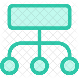 Tree Diagram Icon - Download in Colored Outline Style