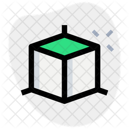 Two 3 D Model Icon - Download in Colored Outline Style