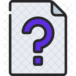 Unknown File Icon - Download in Colored Outline Style Unknown File Icon - Download in Colored Outline Style