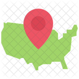 Usa Map Icon - Download in Flat Style