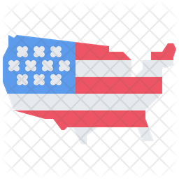 Usa Map Icon - Download in Flat Style