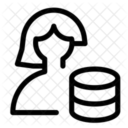 User Database Icon - Download in Line Style