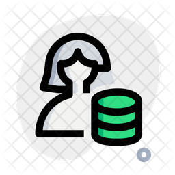 User Database Icon - Download in Colored Outline Style
